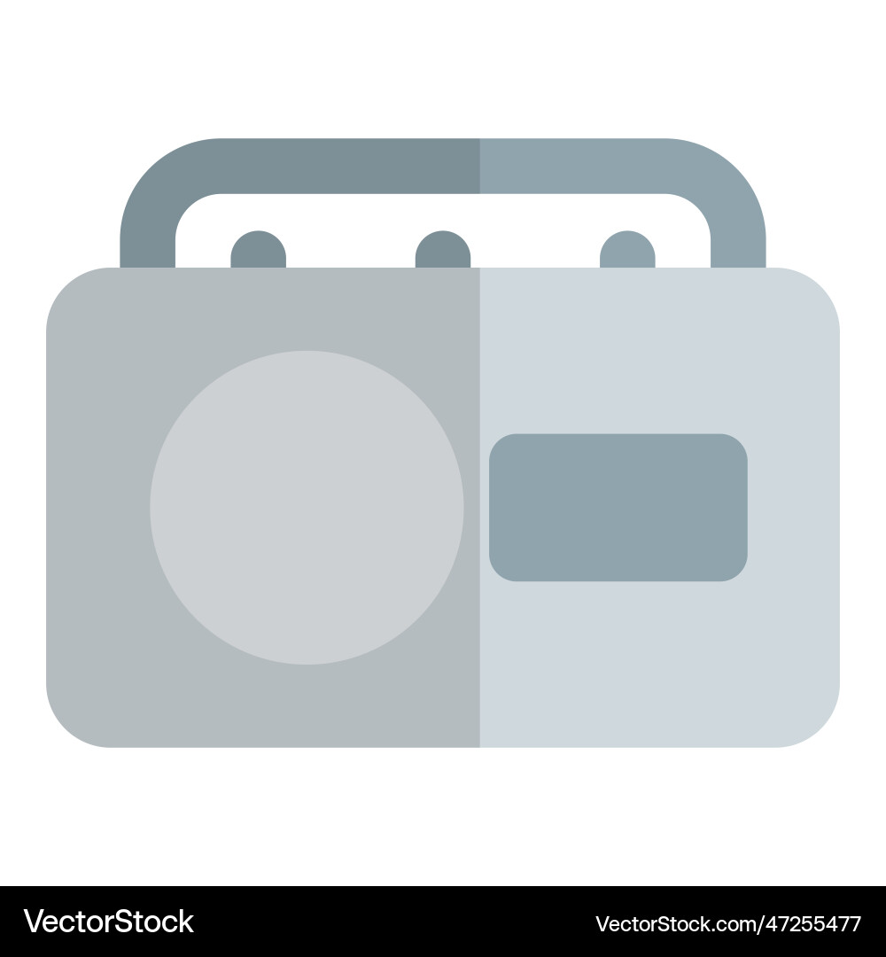 Handheld fm radio with volume keys Royalty Free Vector Image