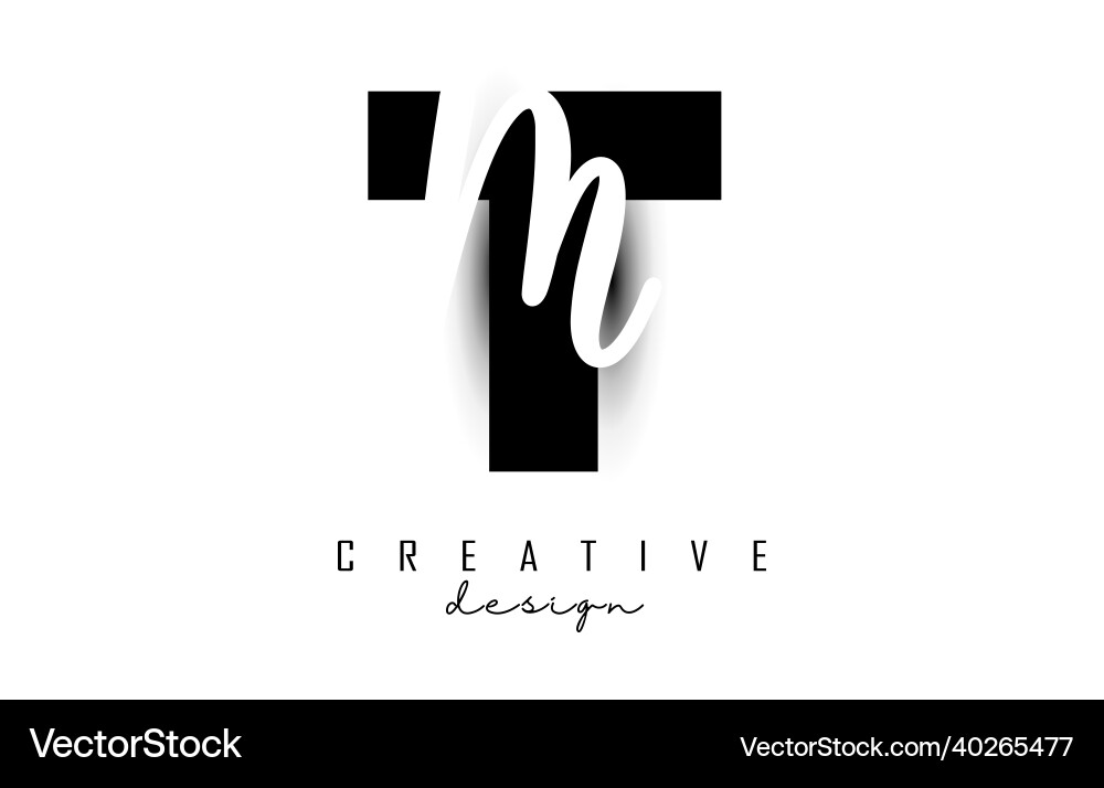 Letters tm logo with a minimalist design Vector Image