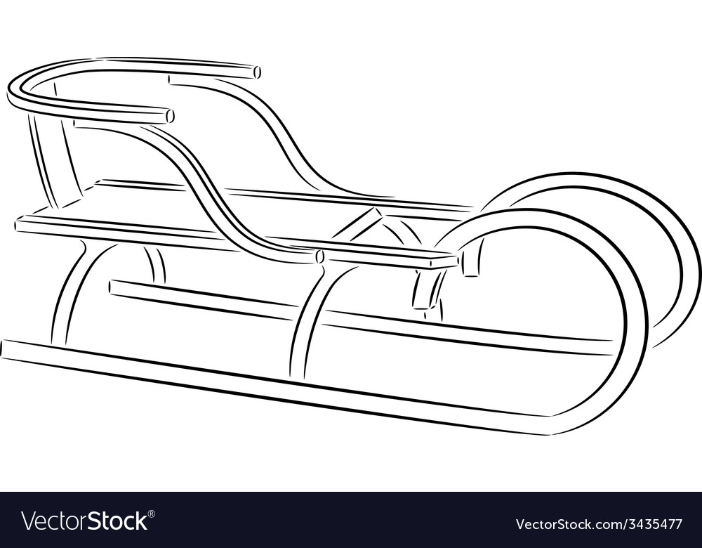 Sled Royalty Free Vector Image - VectorStock