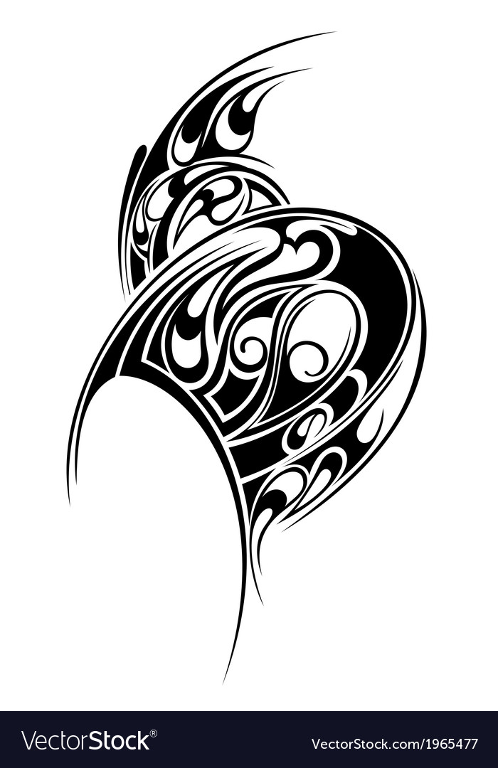 Styled tattoo pattern Royalty Free Vector Image