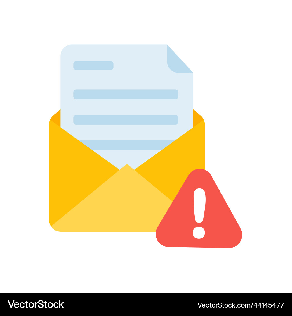 Yellow envelope the concept of communication Vector Image