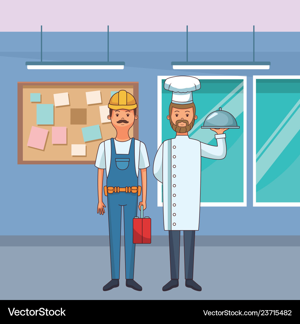 American labor day cartoon Royalty Free Vector Image