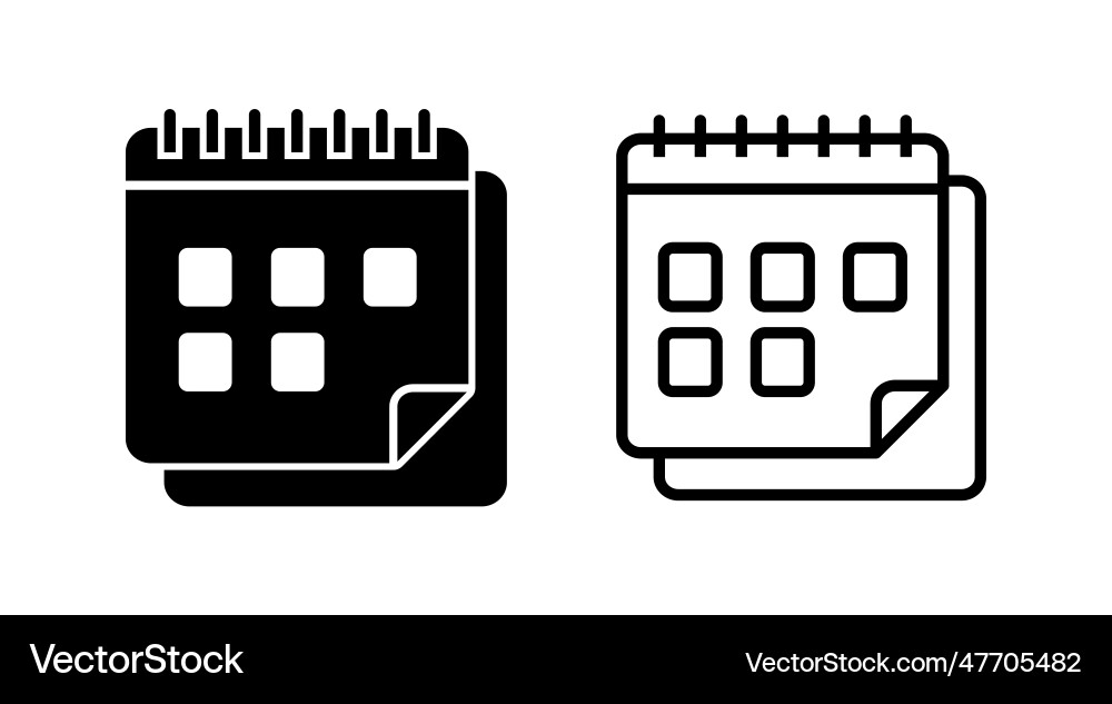 Calendar icon calender symbol Royalty Free Vector Image