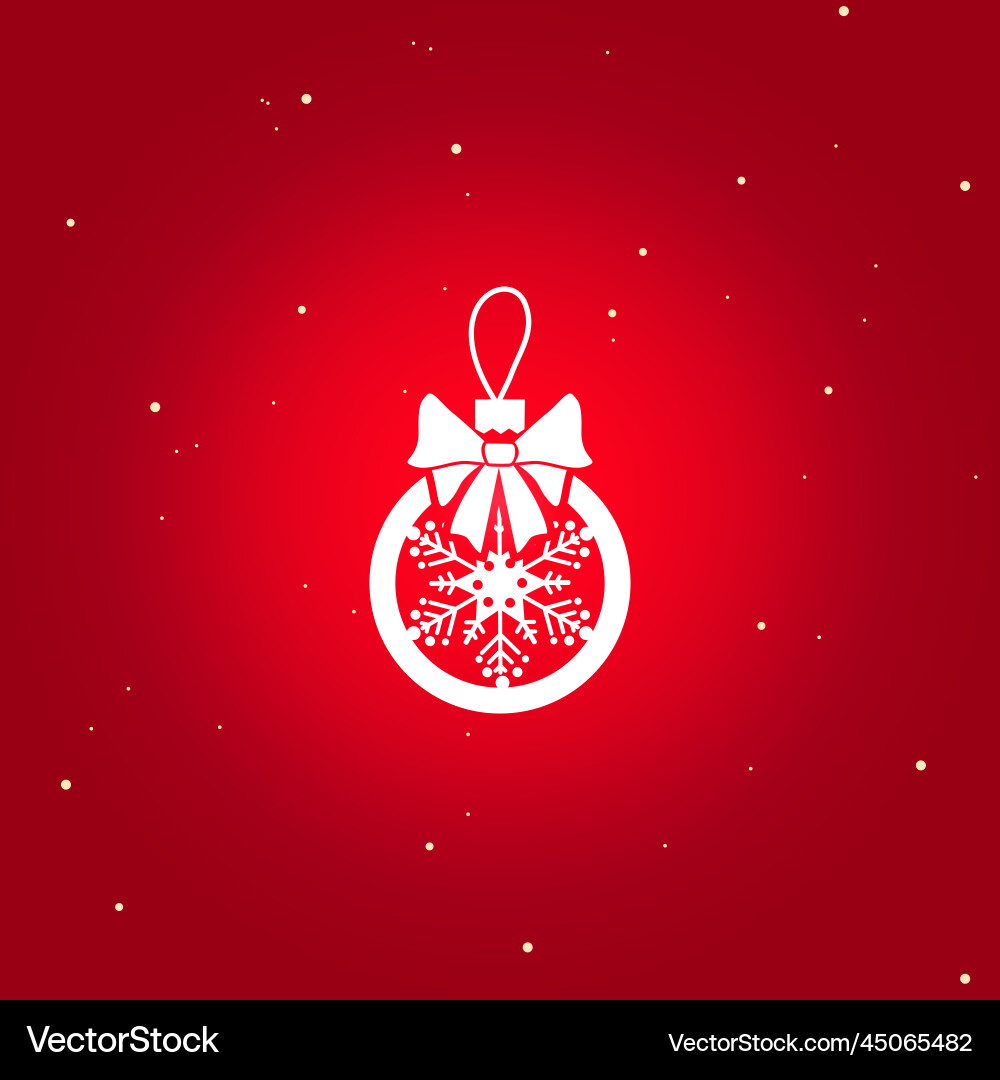 Christmas tree ball toy isolated icon Royalty Free Vector