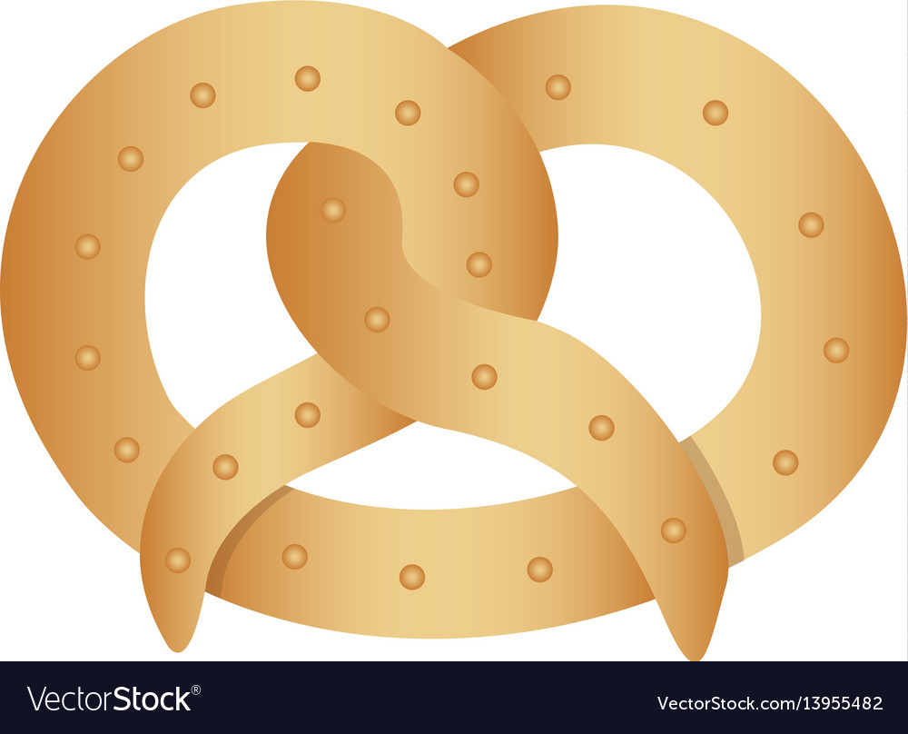 Colorful realistic tasty pretzel snack Royalty Free Vector