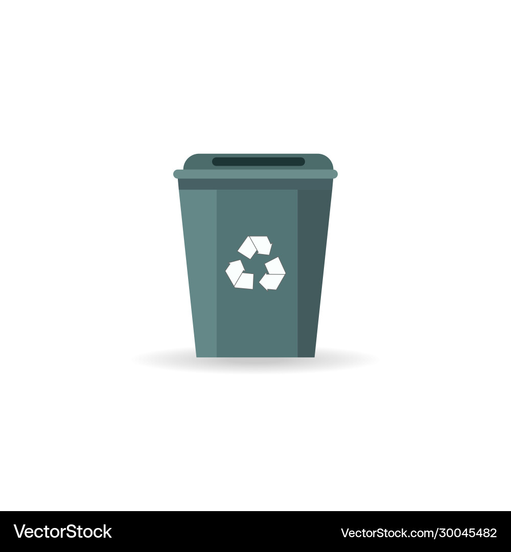 Eco trash icon for waste plastic and other Vector Image