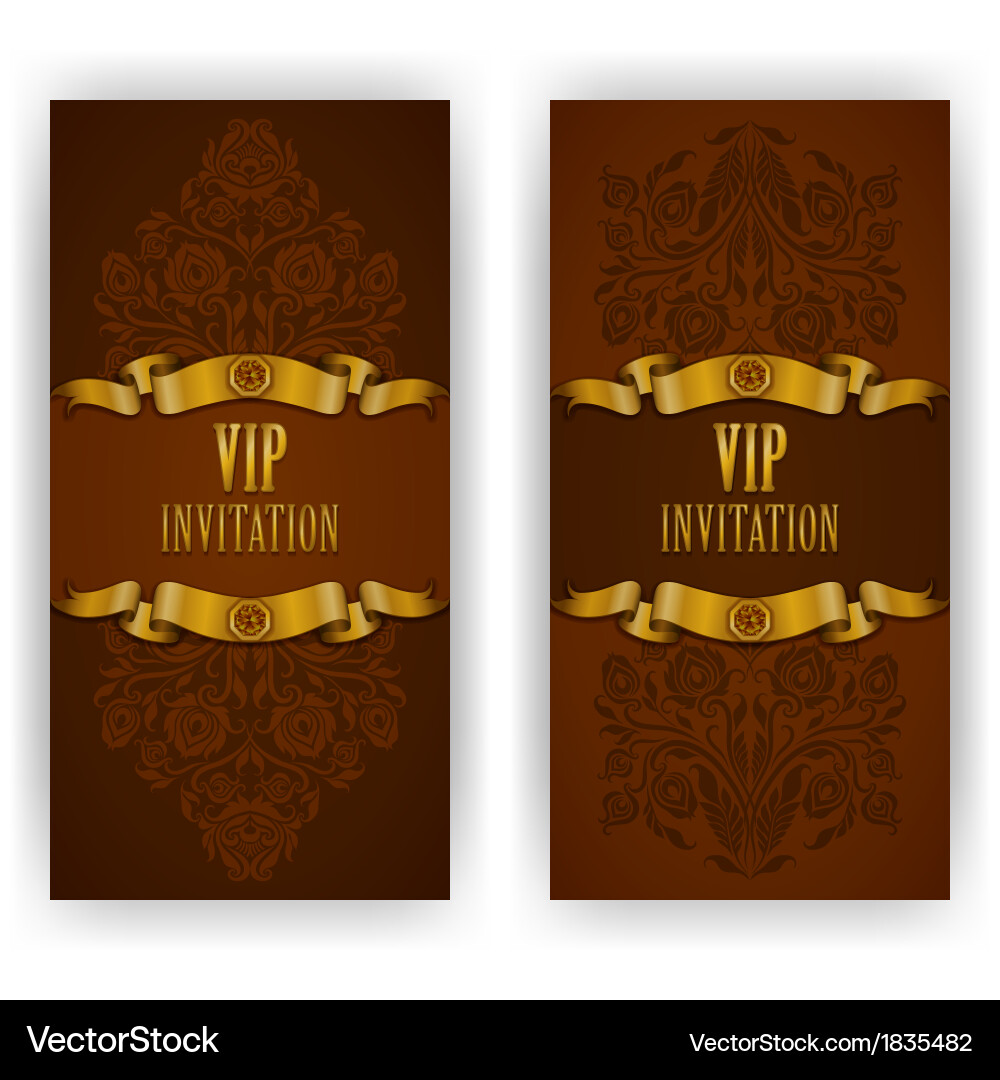 Elegant template for vip luxury invitation Vector Image