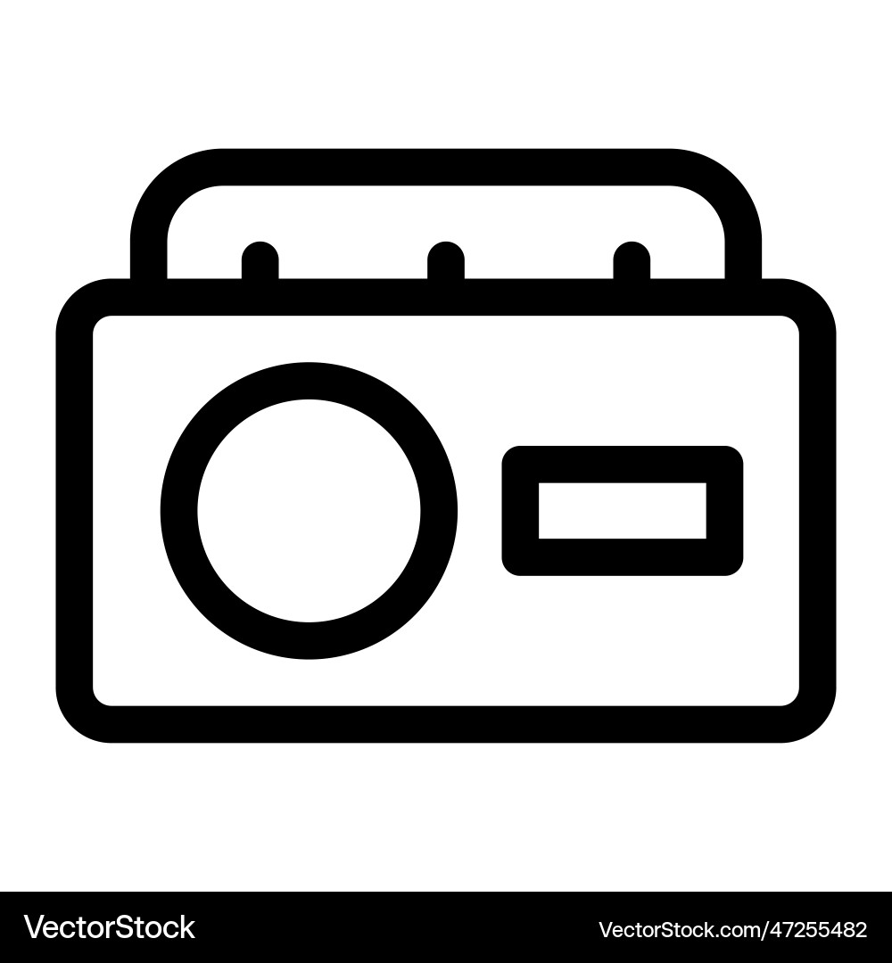 Handheld fm radio with volume keys Royalty Free Vector Image