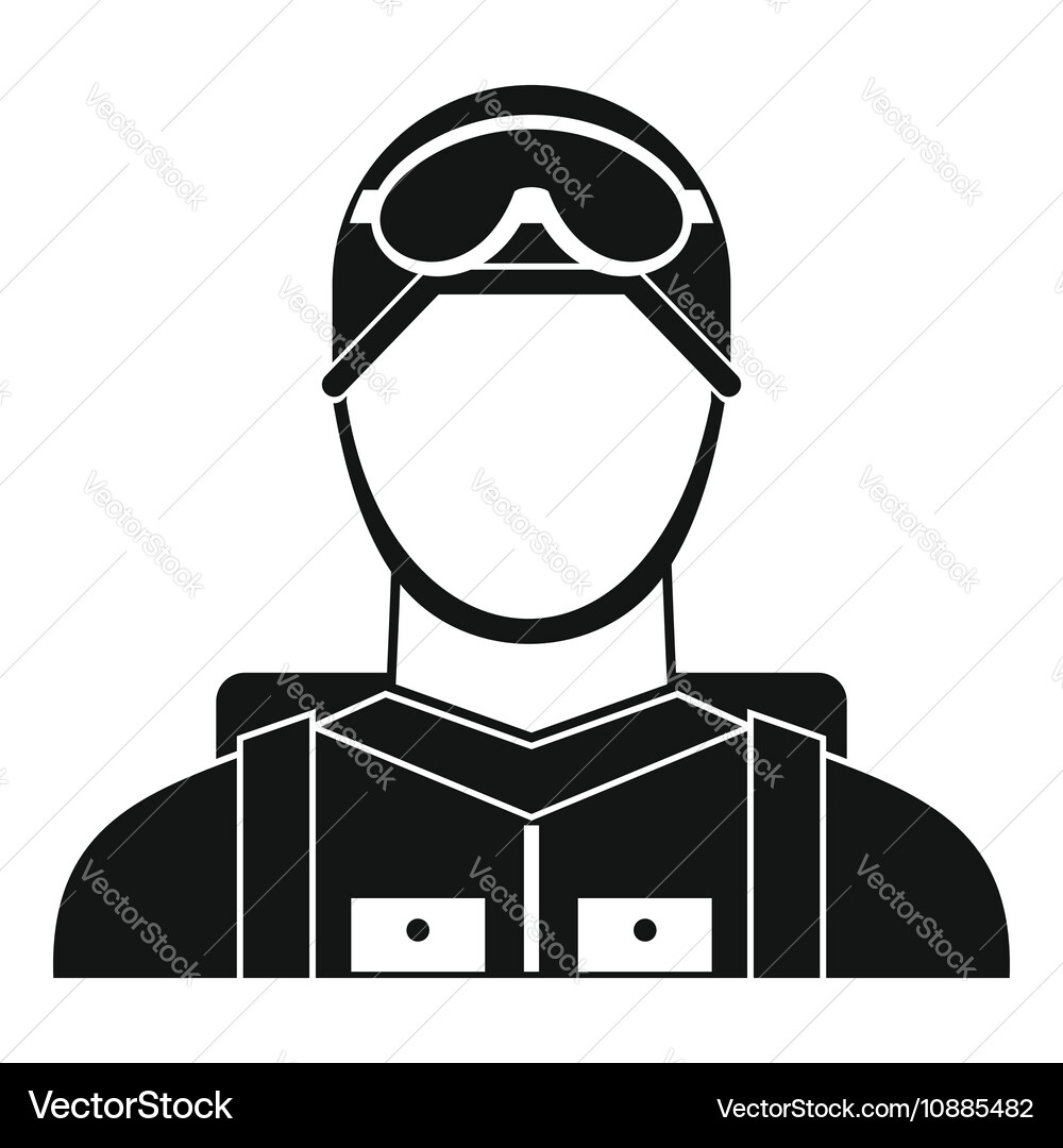 Military paratrooper icon simple style Royalty Free Vector