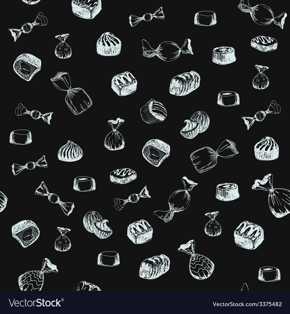 Seamless pattern with sweet Royalty Free Vector Image