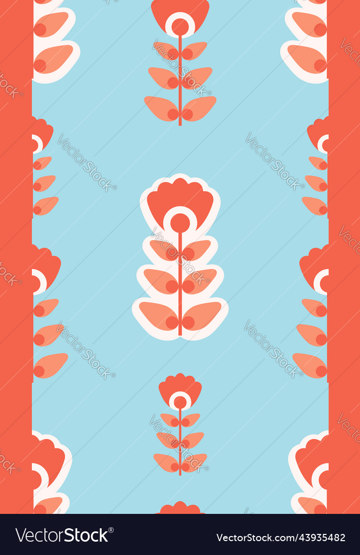 Seamless simple pattern with red geometric Vector Image