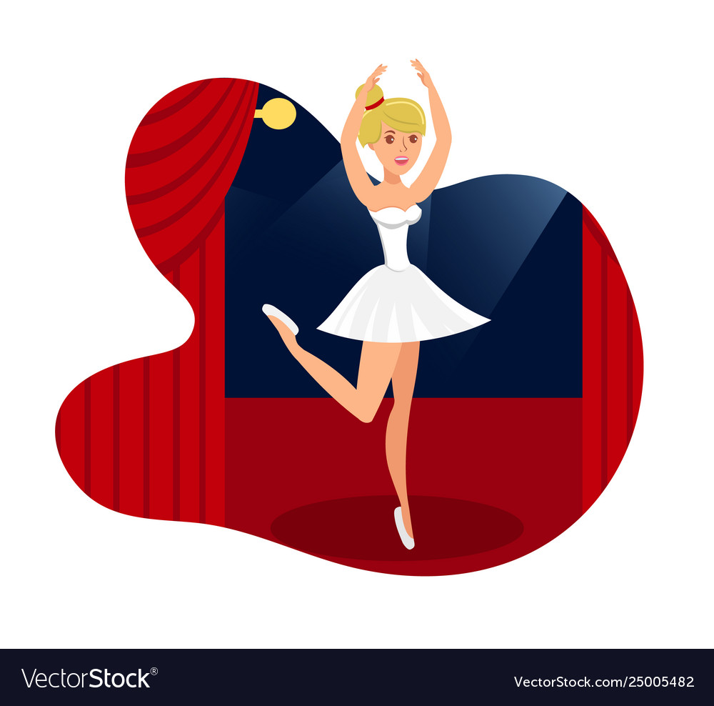 Stage performance show flat Royalty Free Vector Image