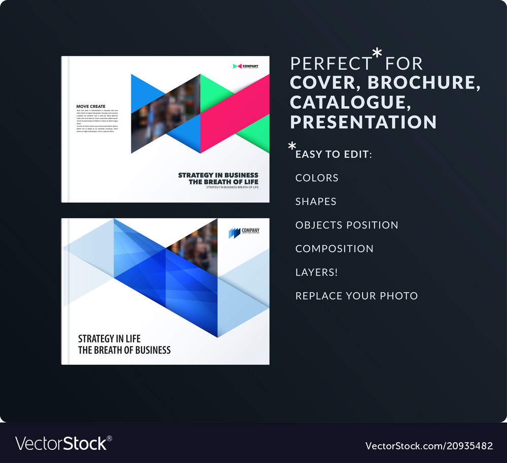 Triangular design presentation template Royalty Free Vector