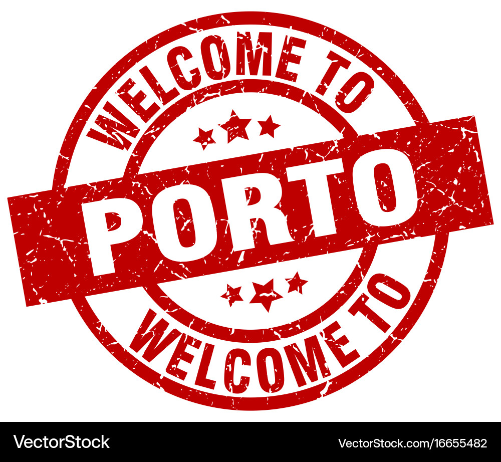 Welcome to porto red stamp Royalty Free Vector Image