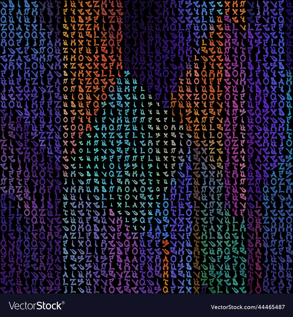 Alphabet seamless pattern matrix style modern abc Vector Image Alphabet seamless pattern matrix style modern abc Vector Image