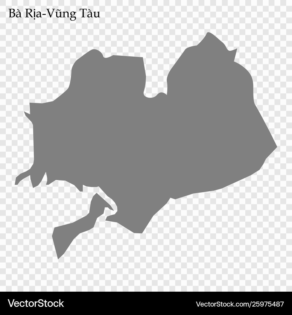 Ba Ria - Vung Tau Province Map Royalty Free Vector Image