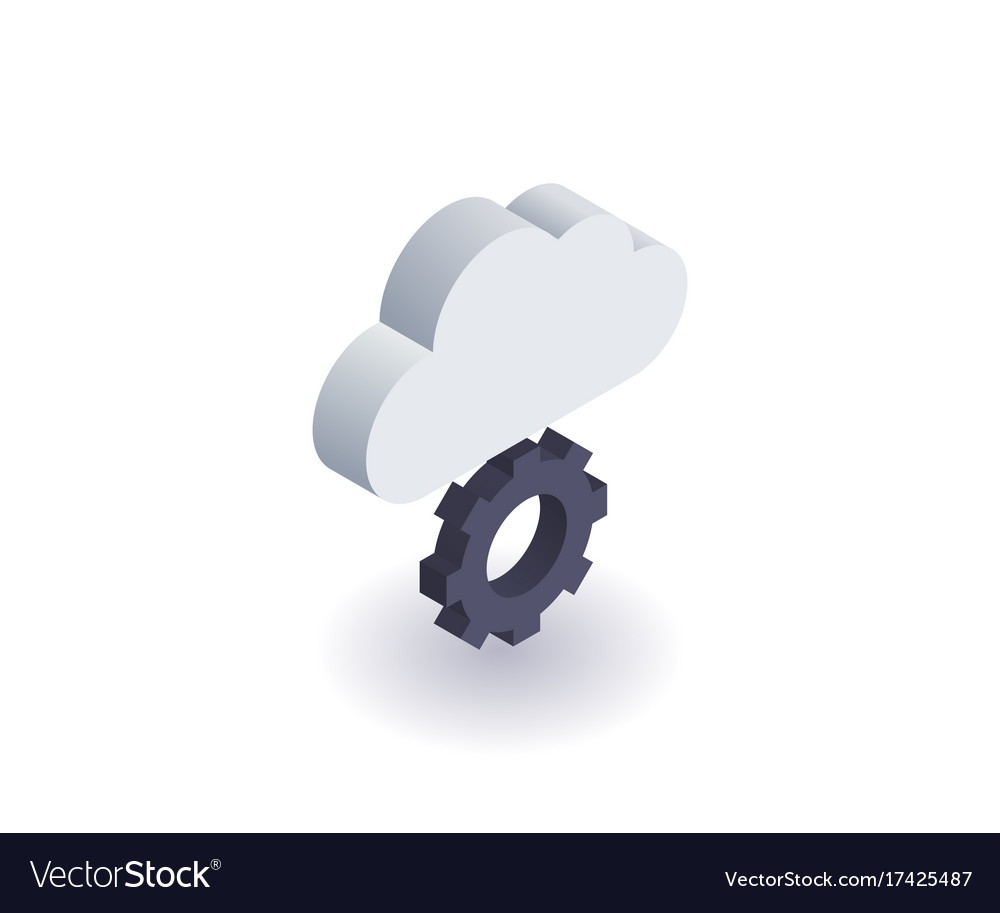 Computer cloud icon symbol Royalty Free Vector Image