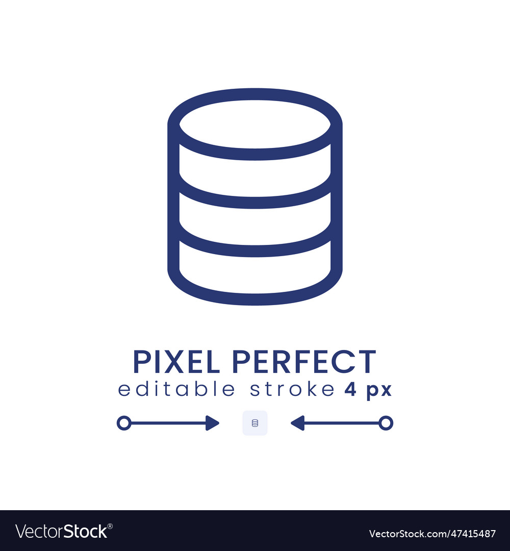 Database linear desktop icon Royalty Free Vector Image