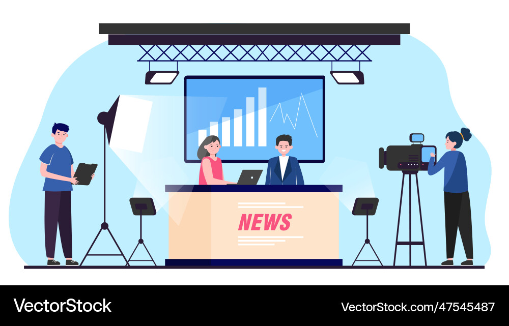 Tv news show Royalty Free Vector Image - VectorStock