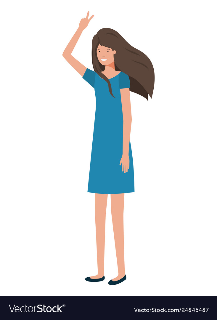 Young woman avatar character Royalty Free Vector Image