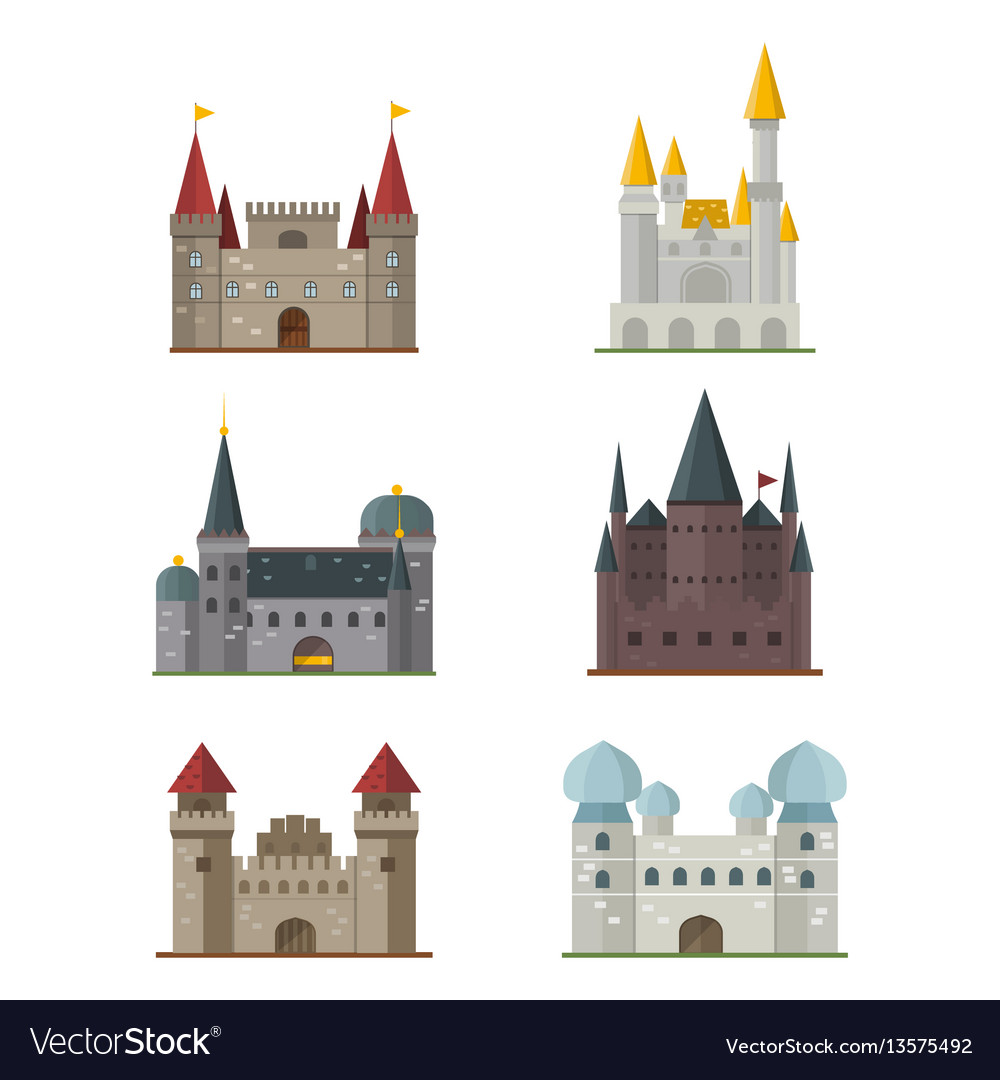Cartoon fairy tale castle tower icon cute Vector Image
