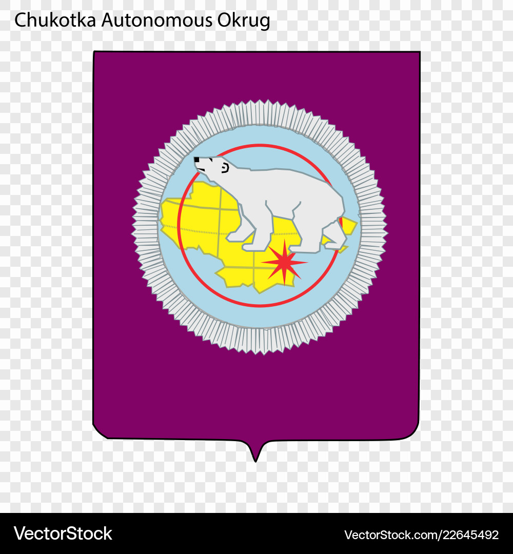 Chukotka Autonomous Okrug Emblem Royalty Free Vector Image
