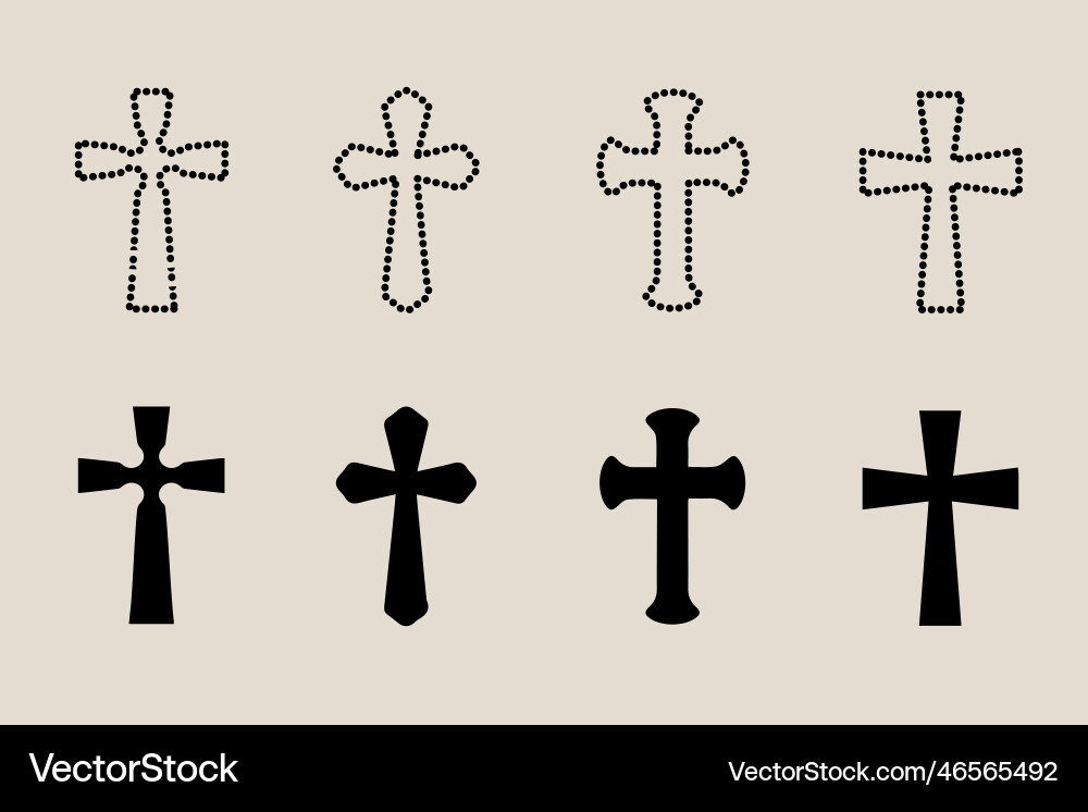 Decorative crucifix religion catholic symbol Vector Image