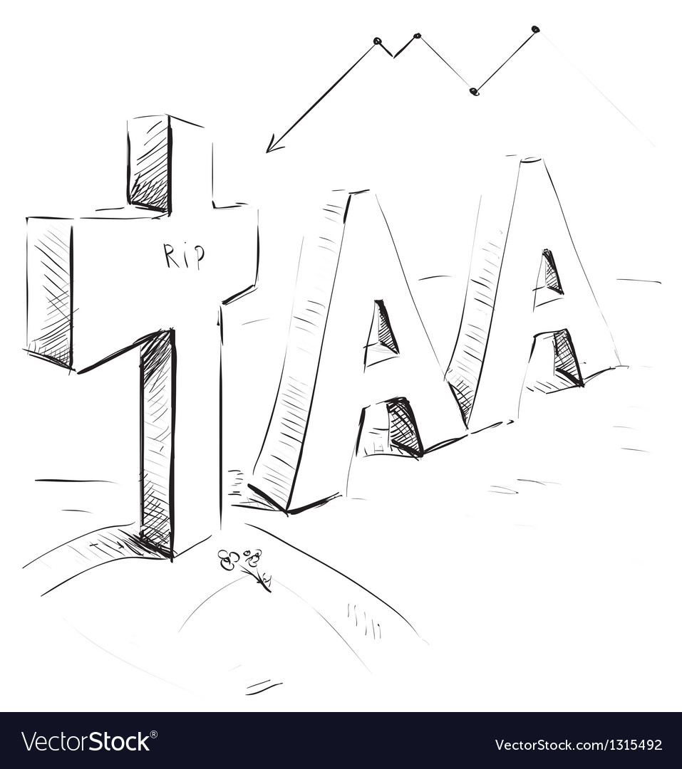 Financial rating decrease Royalty Free Vector Image