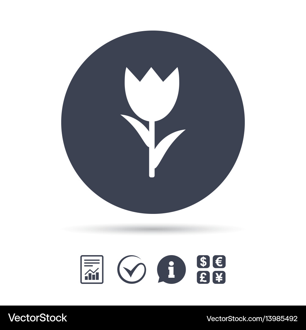 Flower sign icon rose symbol Royalty Free Vector Image
