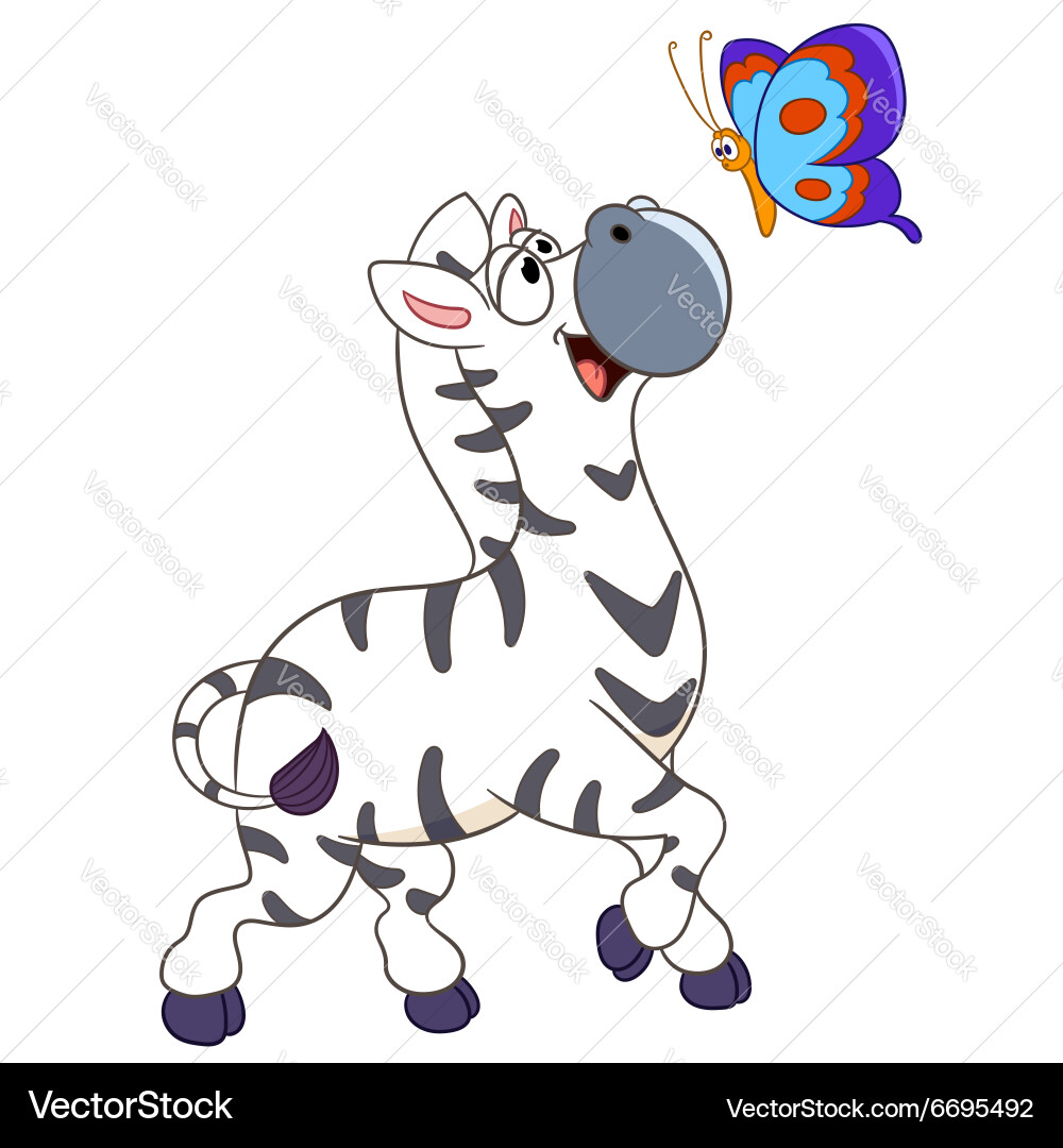 Funny Zebra Cartoon Funny Zebra Watercolor PNG Clipart For Commercial