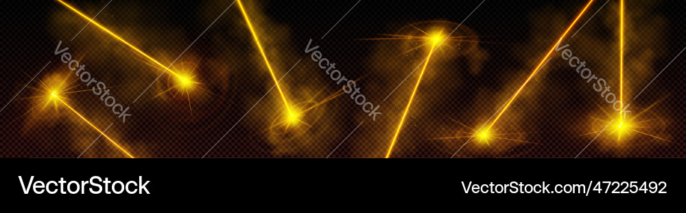 Laser rays effect of neon light beams Royalty Free Vector
