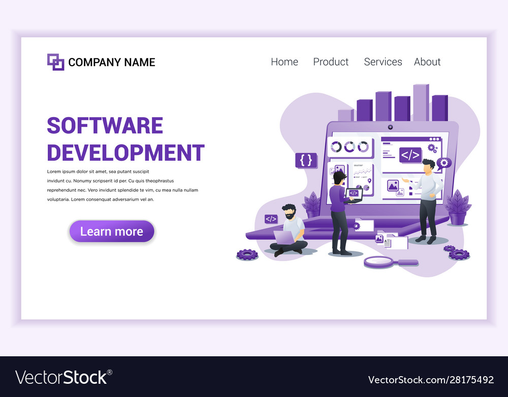 Modern flat design concept software Royalty Free Vector