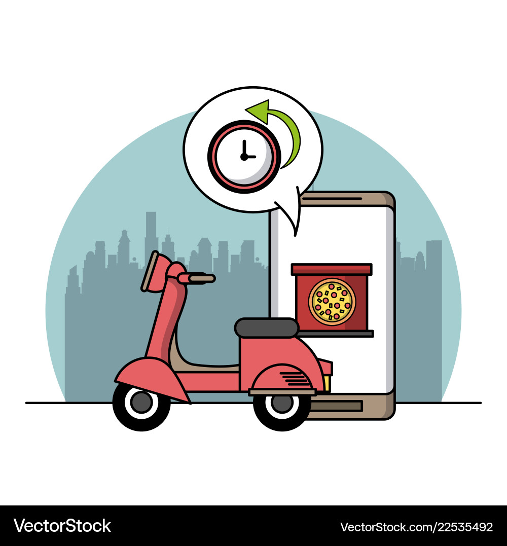 Online food order Royalty Free Vector Image - VectorStock