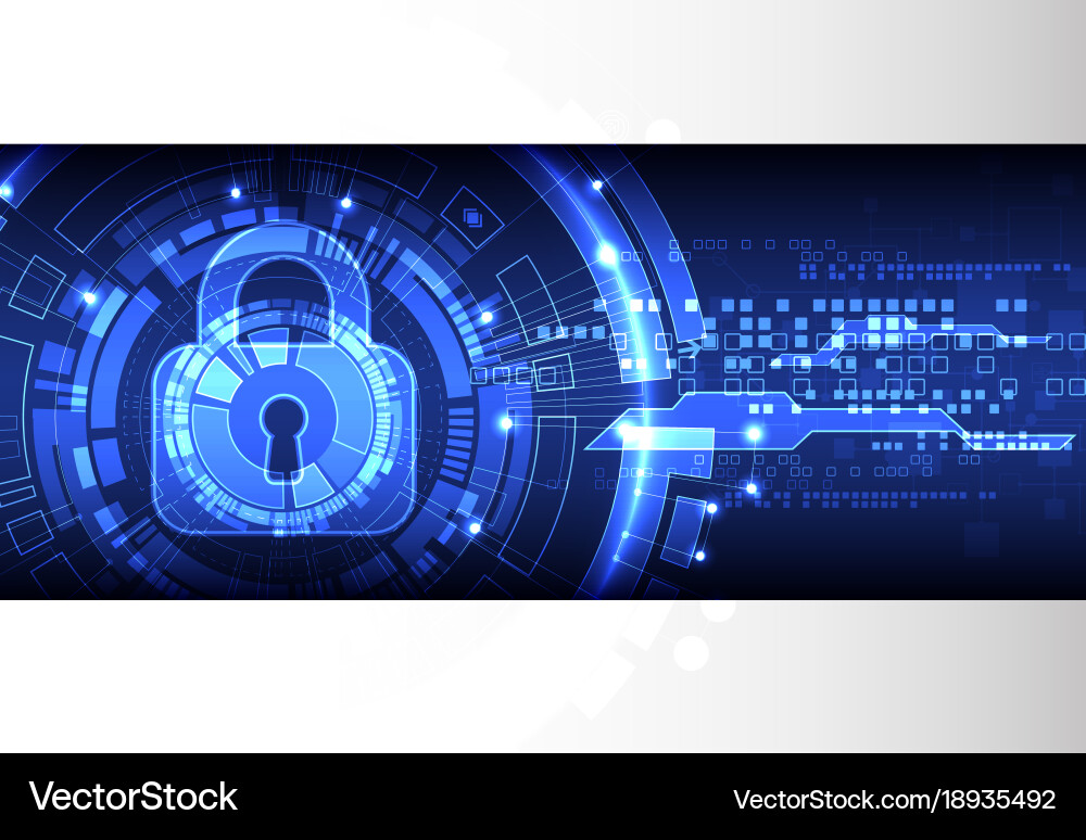 Protection concept of digital and technological Vector Image
