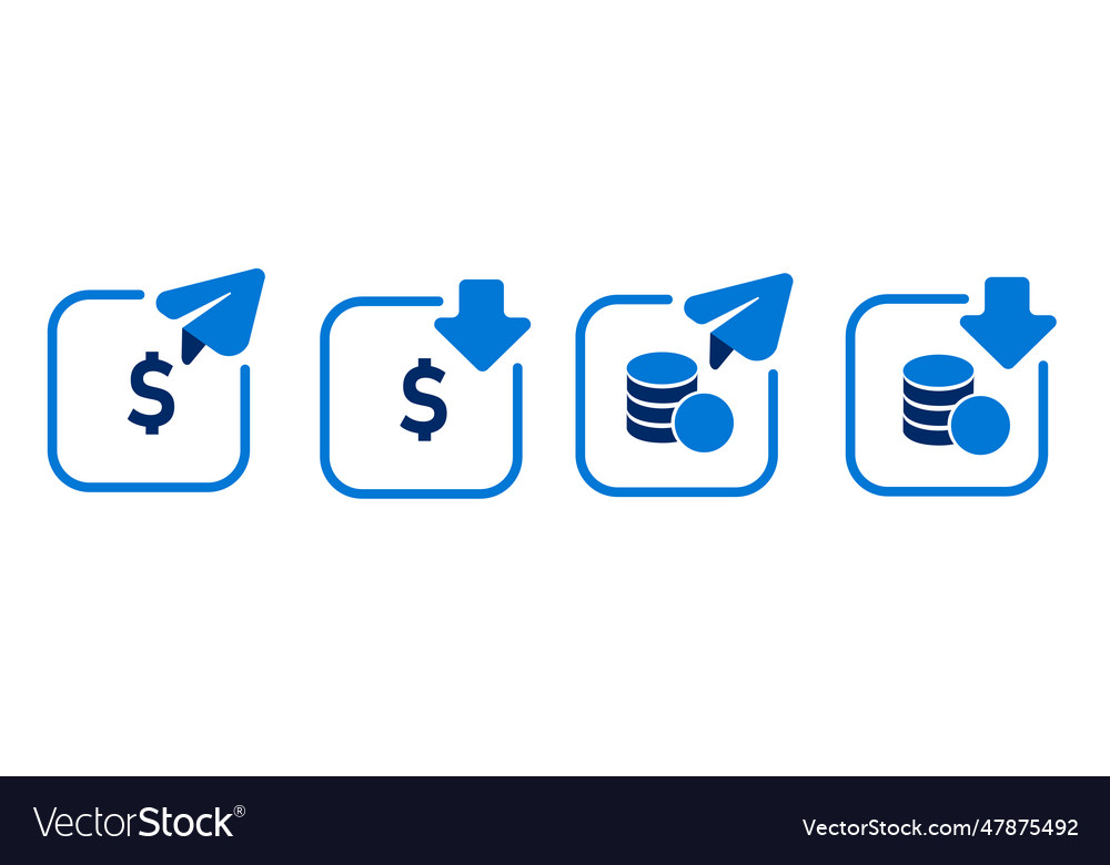 Send receive transfer money arrow paper plane icon Send receive transfer money arrow paper plane icon
