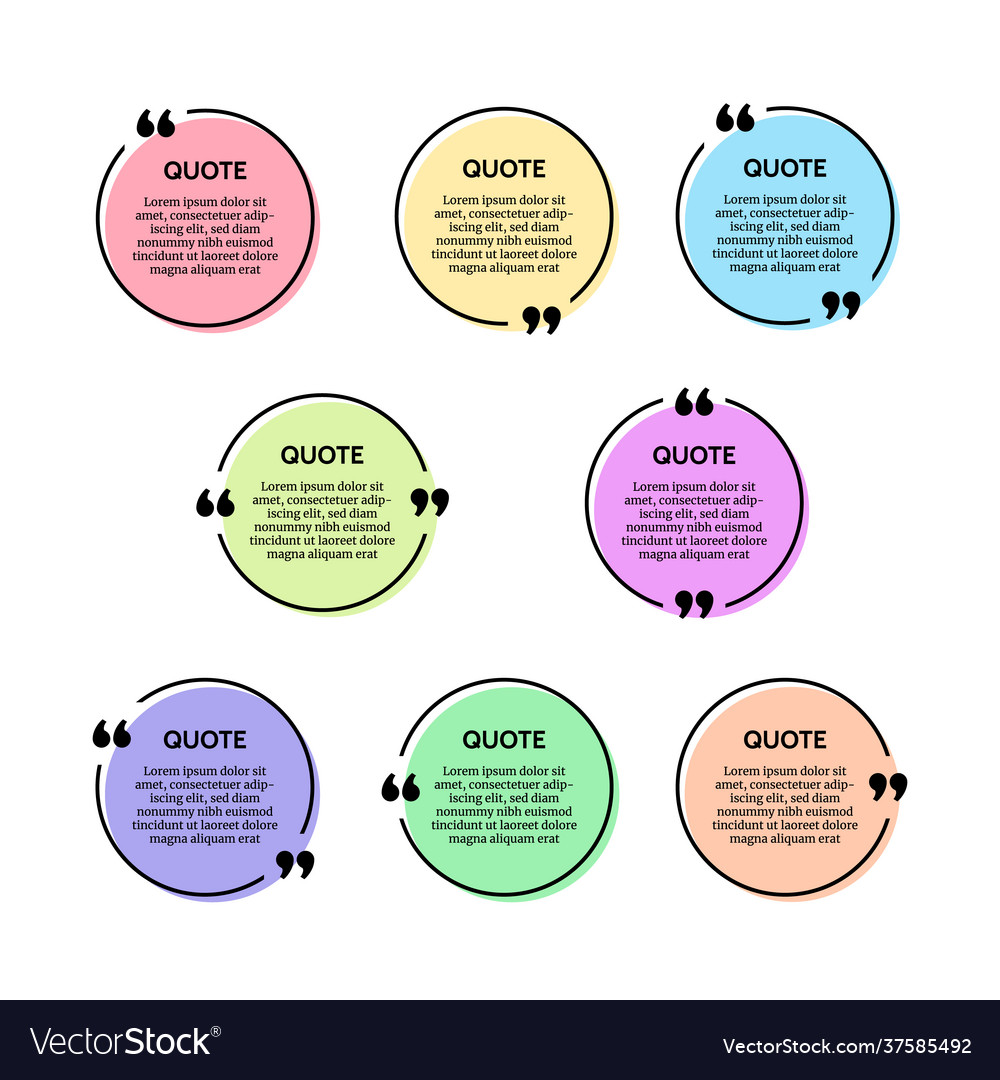 Set quote box frames Royalty Free Vector Image