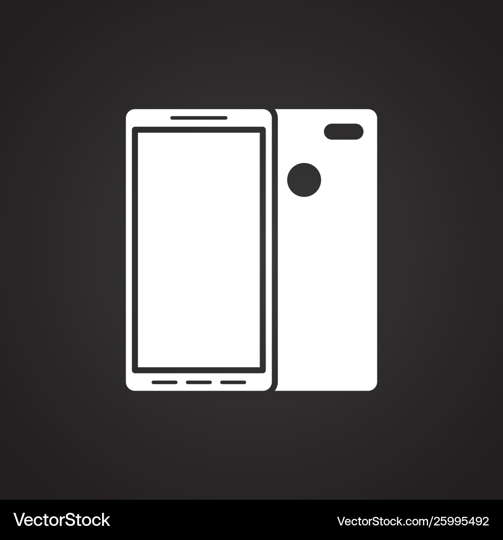 Smartphone related icon on background for graphic Vector Image