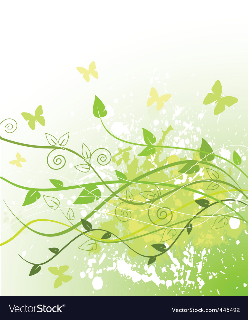 Spring in green Royalty Free Vector Image - VectorStock