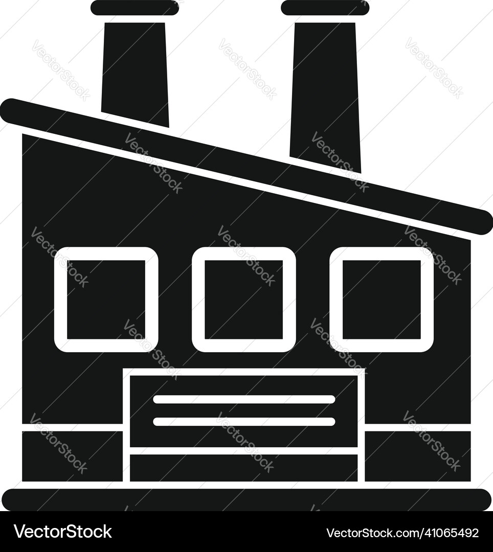 Warming planet factory icon simple global Vector Image