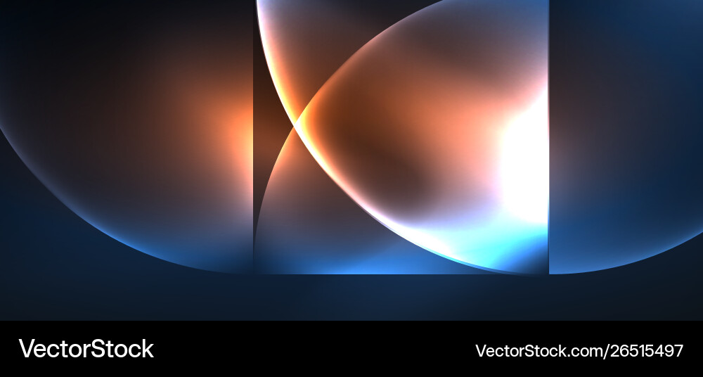 Colorful blue neon shape round triangle in modern Vector Image