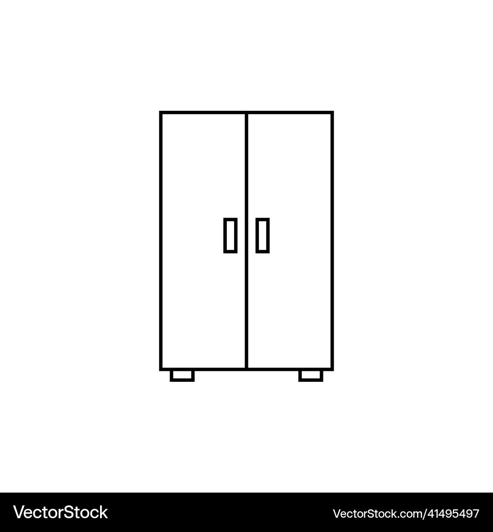 Cupboard line icon trendy flat ui sign design Vector Image