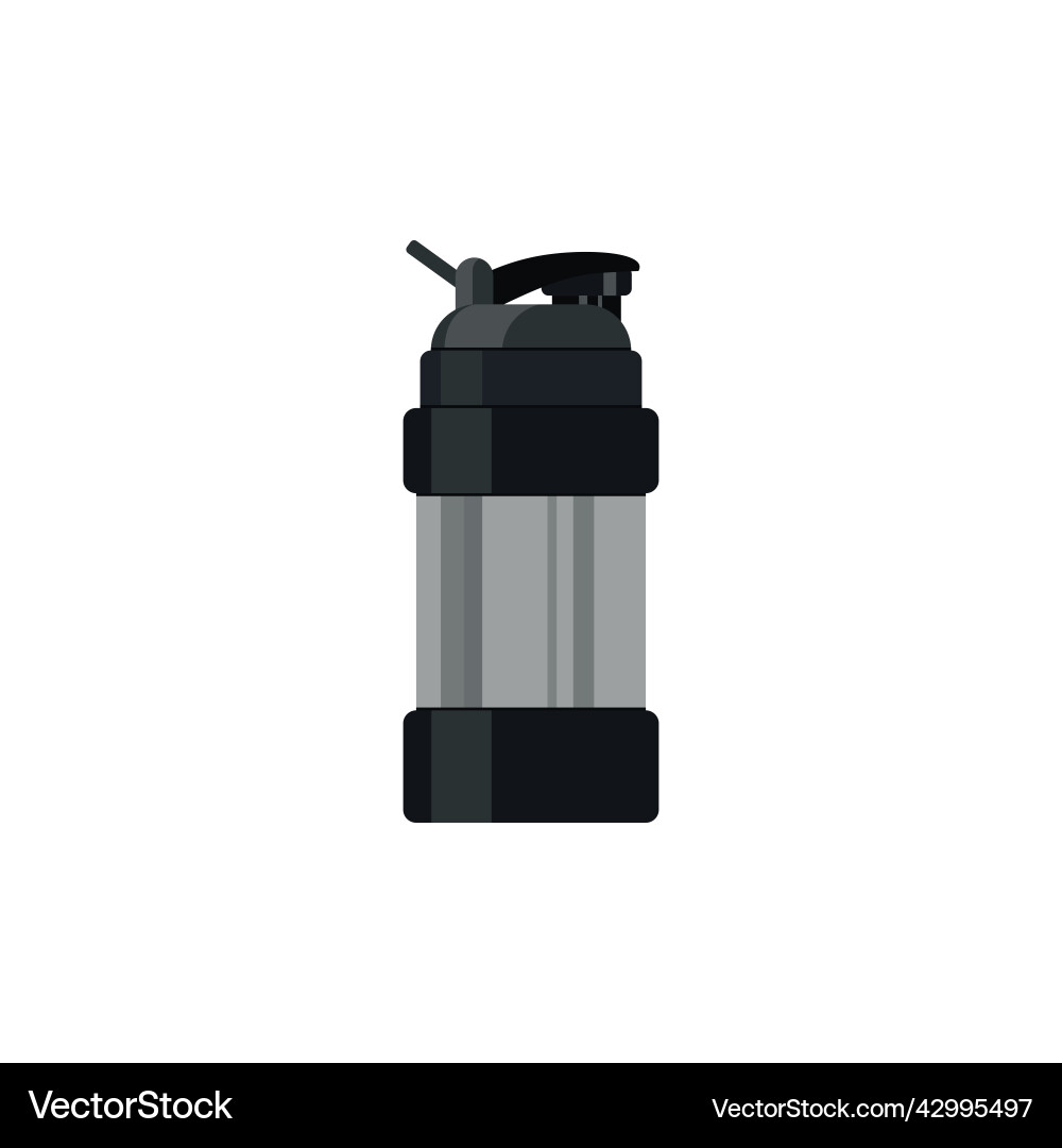 Fitness shaker or container for sport drinks flat Vector Image