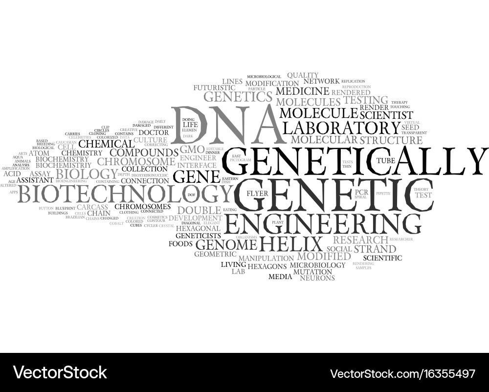 Genetically word cloud concept Royalty Free Vector Image