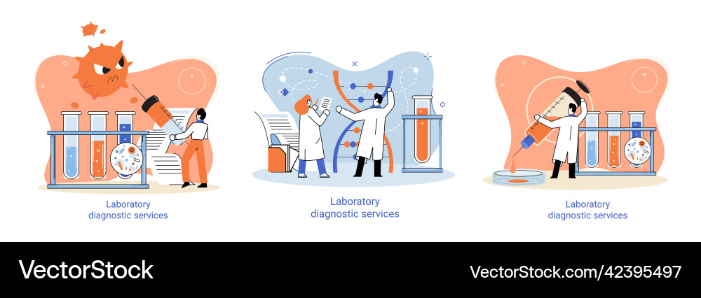 Laboratory diagnostic services health indicators Vector Image