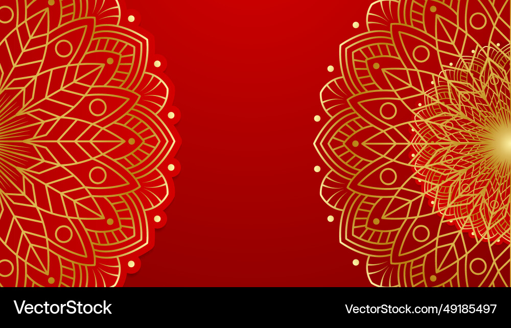 Vector Abstract Background In Red And Gold Vector Luxury Red Gold