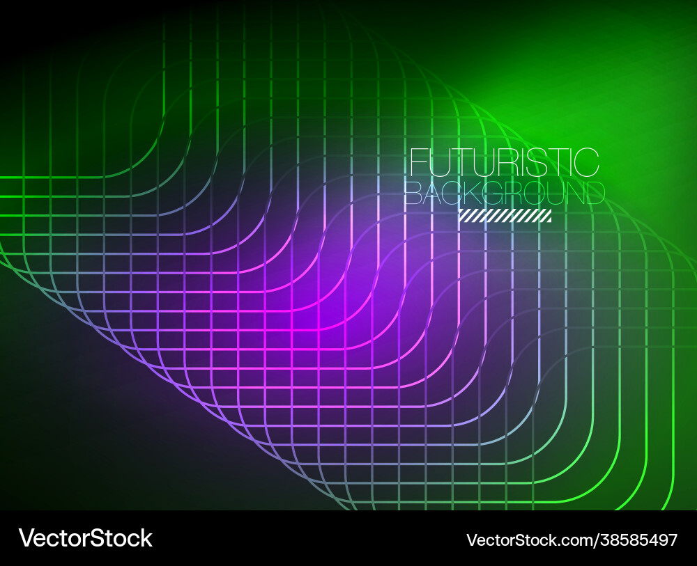 Neon color square shape lines abstract background Vector Image