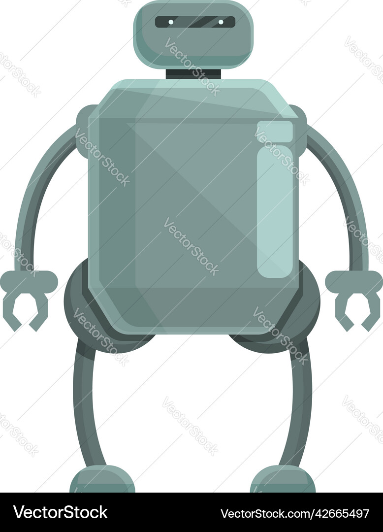 Robot support icon cartoon cute toy Royalty Free Vector