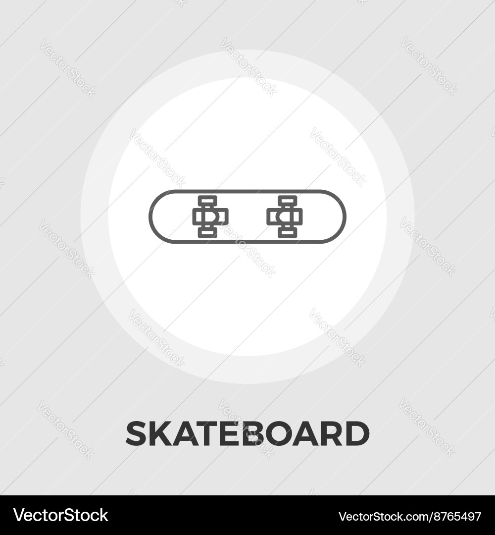 Skateboard flat icon Royalty Free Vector Image
