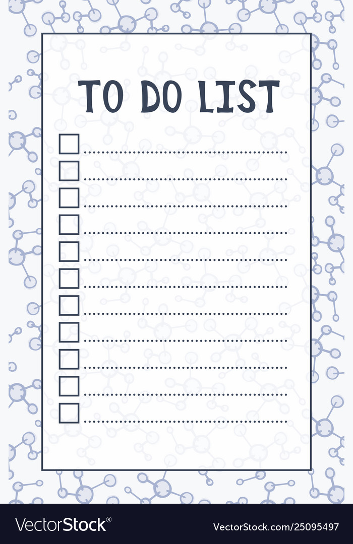 To do list Royalty Free Vector Image - VectorStock