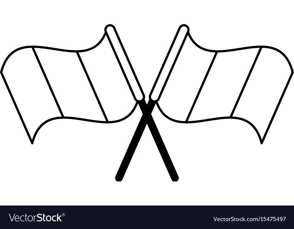 Two flags icon image Royalty Free Vector Image